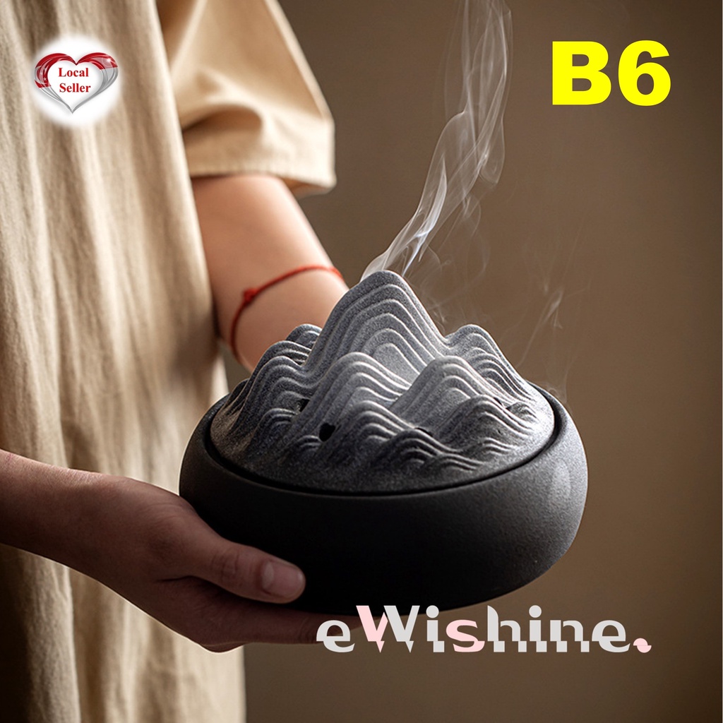 Big Size Exquisite Ceramic Bo Shan Mountain Carved Incense Burner ...