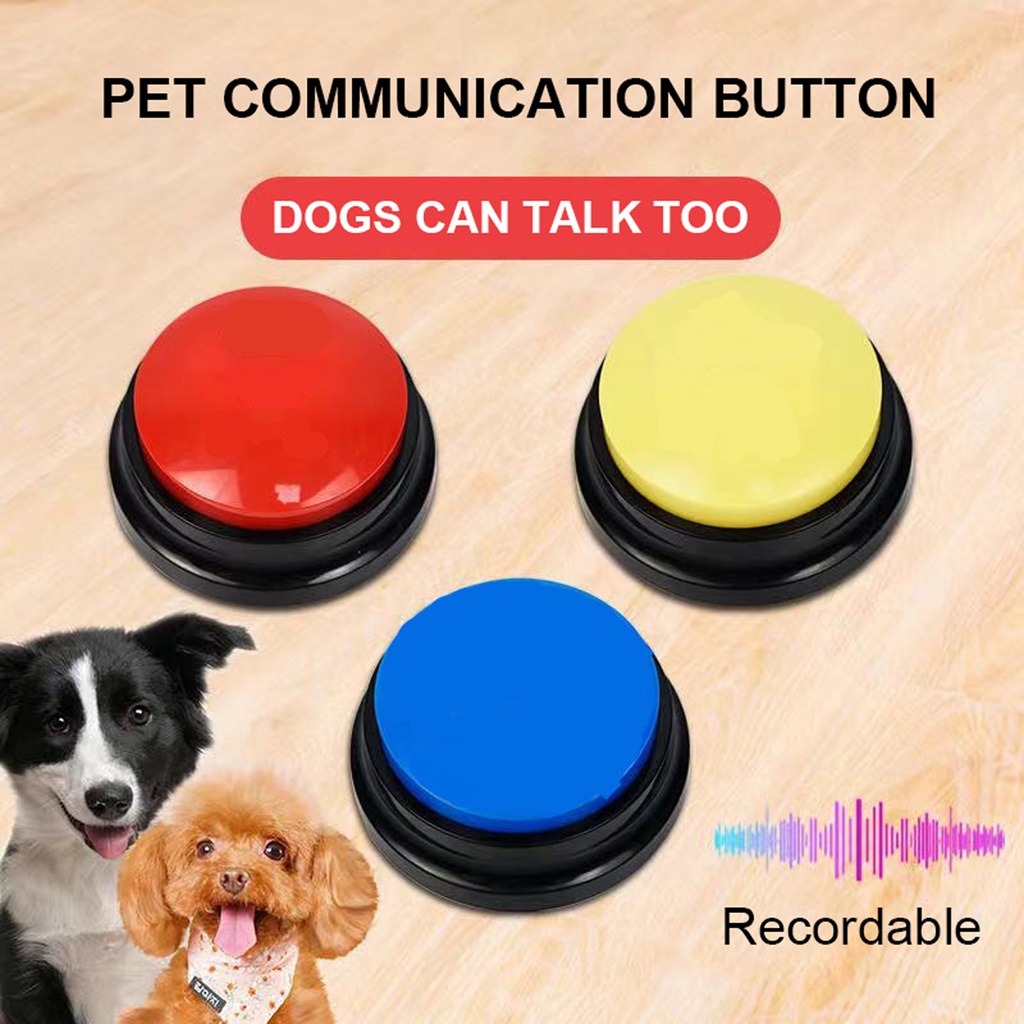 4x Talking Buttons Dogs Sound Button Party Noise Makers for Pet ...