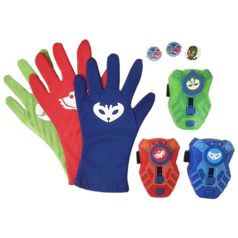 Anime PJ Masks Action Figures Gekko Catboy Owlette LED Mask Cloak Glove ...