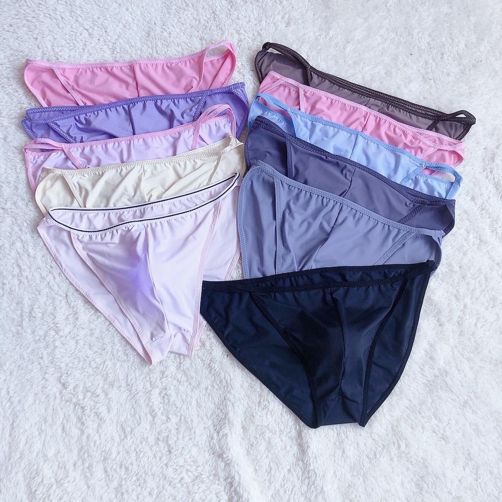 New Style Ice Silk Briefs Briefs Breathable Cool Men's Pouch Briefs ...