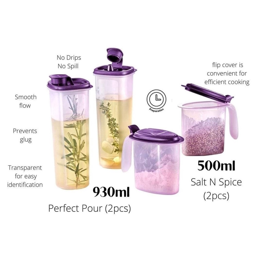 Tupperware Kitchen Helper Set ( Salt N Spice/Perfect Pour ) | Shopee Singapore