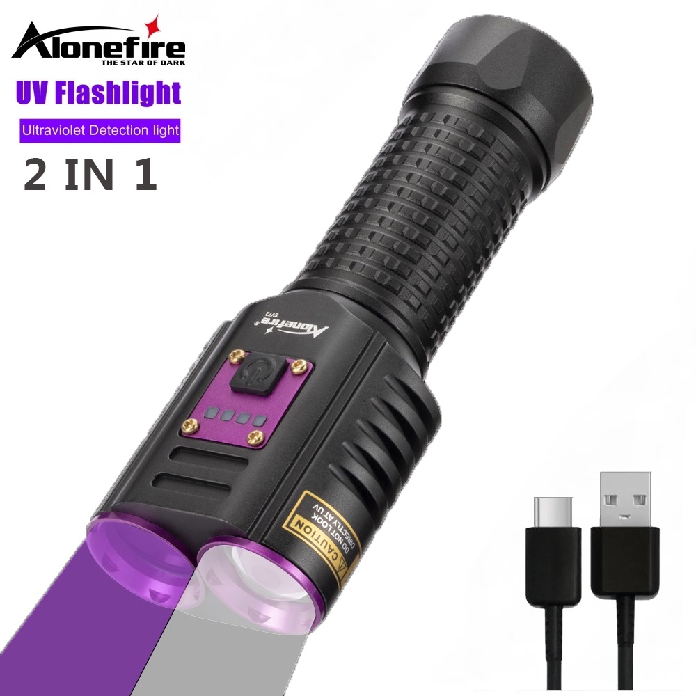 AloneFire SV72 20W UV Flashlight 365 Black light Ultraviolet Torch ...
