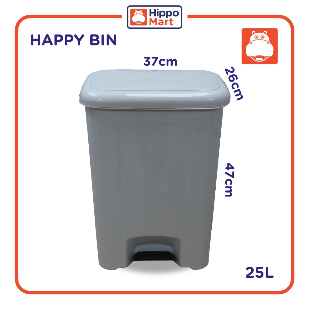 HAPPY BIN | Dustbin | Pedal Waste Bin | 25L, 35L | Waste Bin | Kitchen ...