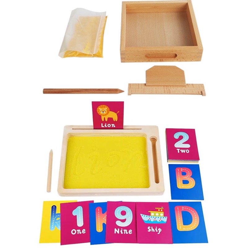 Montessori sand tracing letter tray sand tray | Shopee Singapore