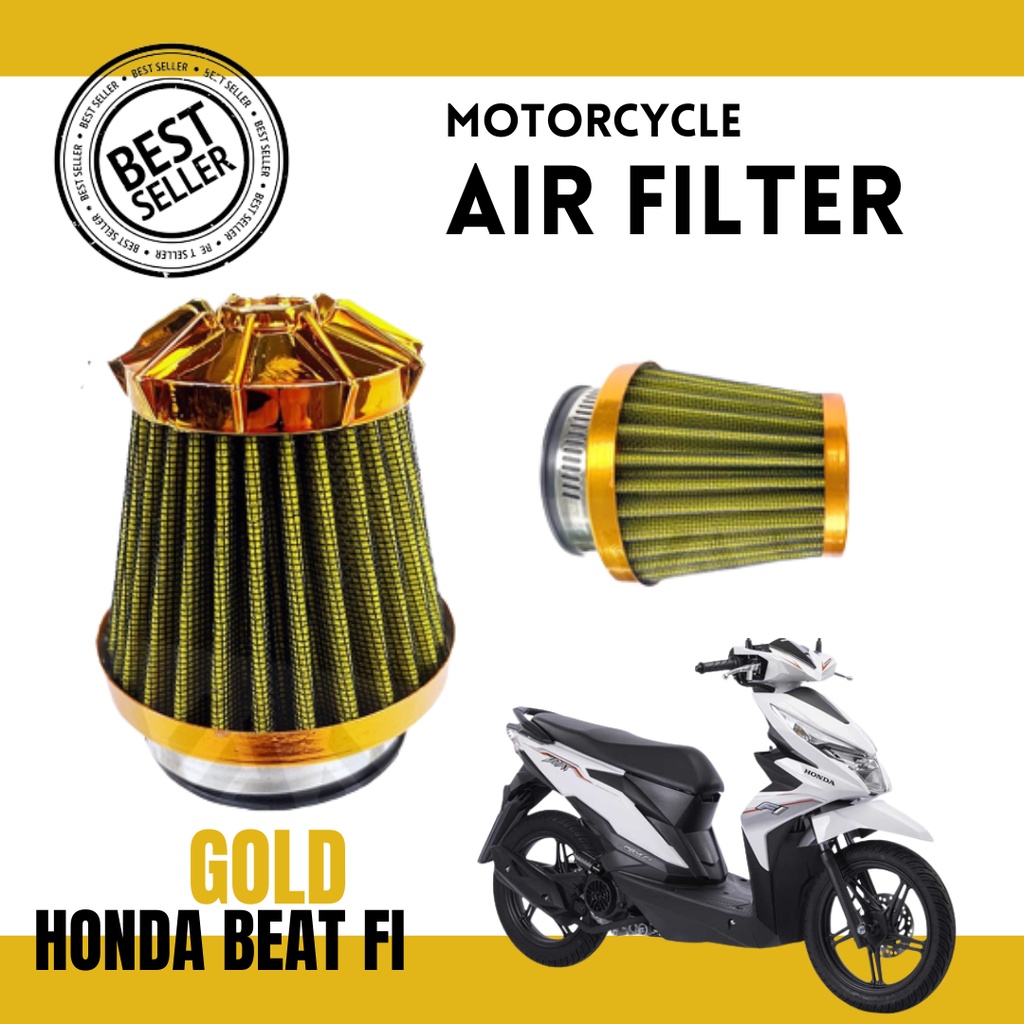 MOTORCYCLE AIR FILTER FOR HONDA BEAT FI | GOLD | MOTOR AIR CLEANER ...