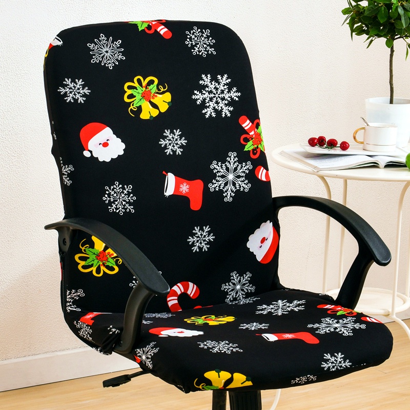 Elastic Computer Office Chair Cover Floral Printed Anti-dirty Rotating ...