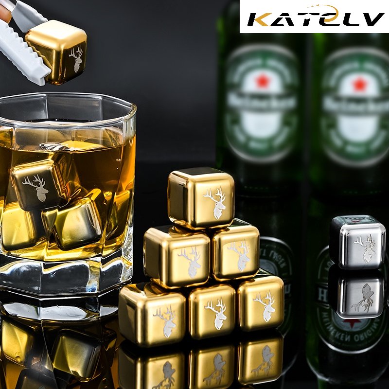 KATELV Food Grade 316 Stainless Steel Elk Ice Cube Kitchen Untensil Set ...