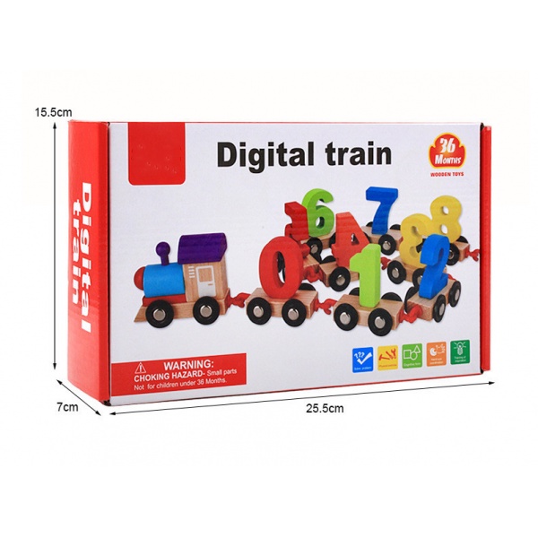 [ SG READY STOCK ] Wooden Digital Train Set Railway Kid Early Counting ...