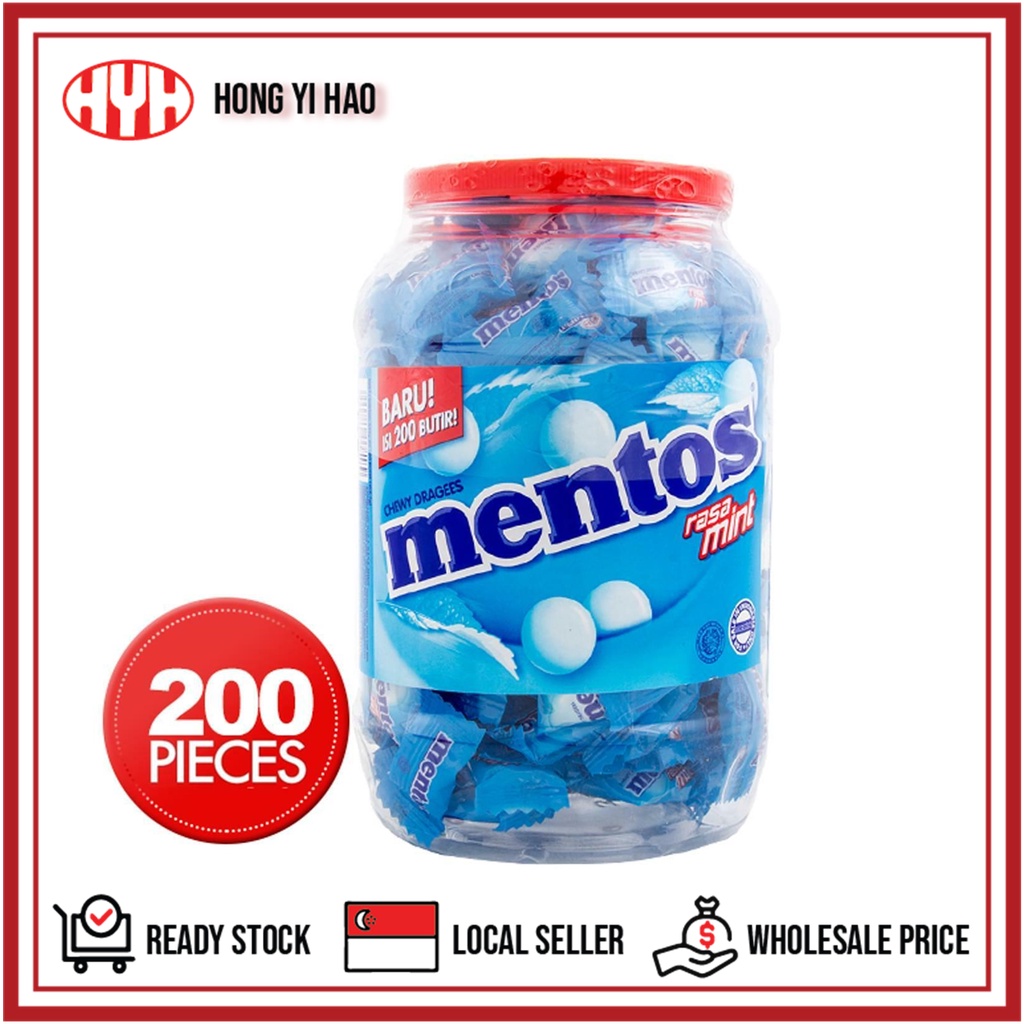Mentos Mint Candy Jar (540g) | Shopee Singapore