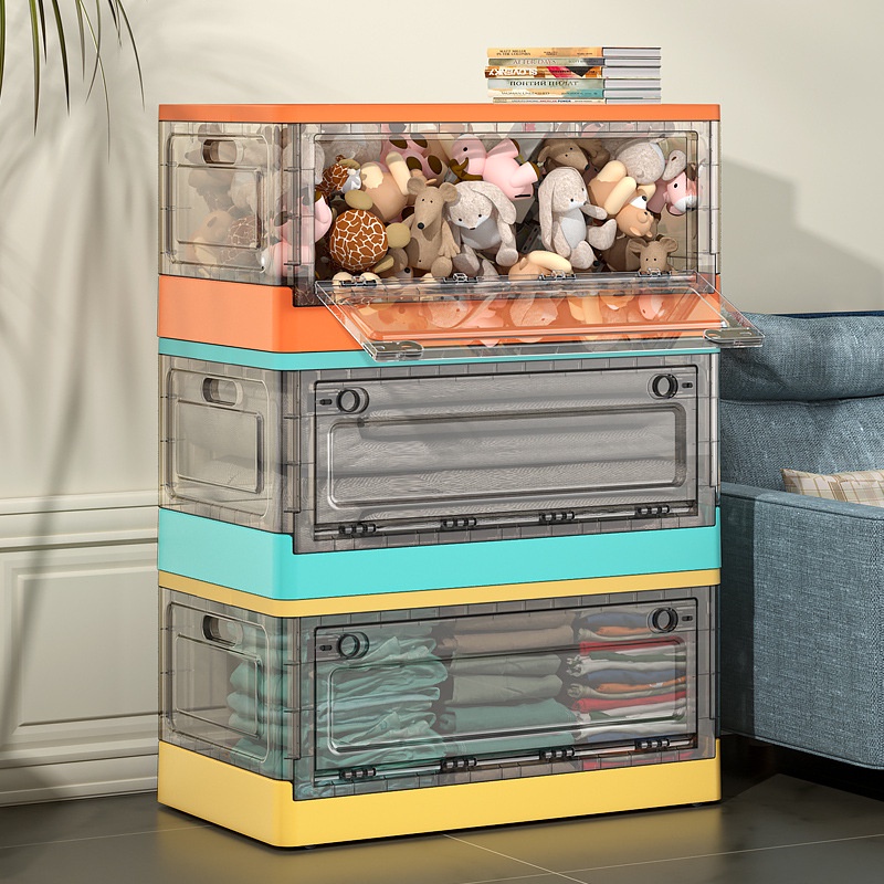 Foldable Transparent Storage Box With Wheels Waterproof Plastic ...