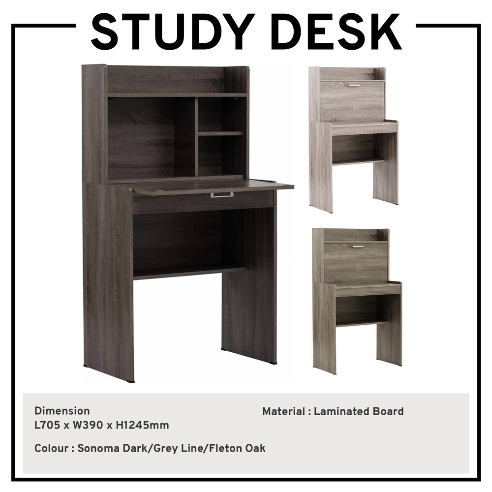 Study Desk with Shelf Study Table Writing Table Desk Folding Table ...