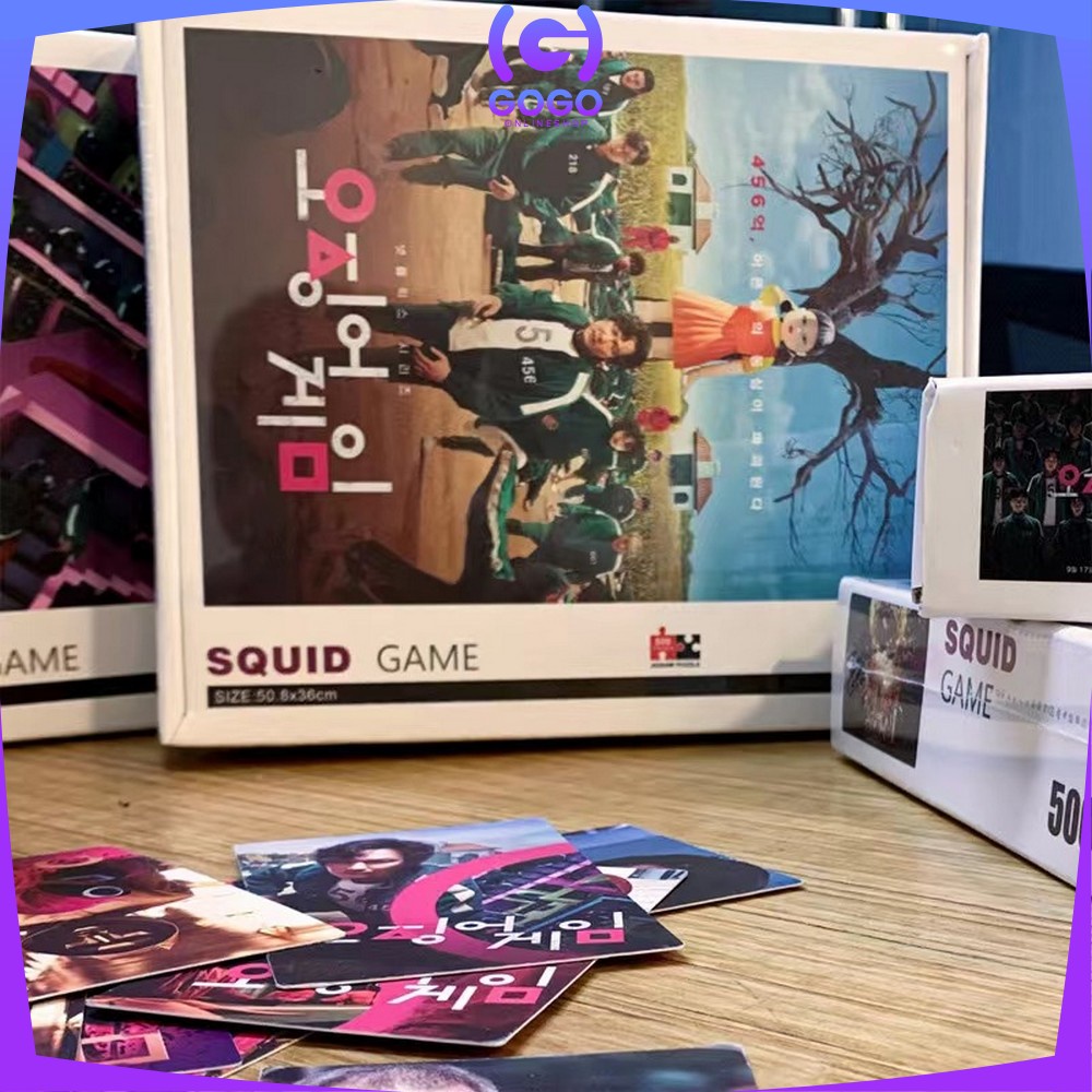 Gogo-m220 Jigsaw Puzzle Squid Game CONTENTS 500PCS Room Decoration Children's Educational Puzzle ...