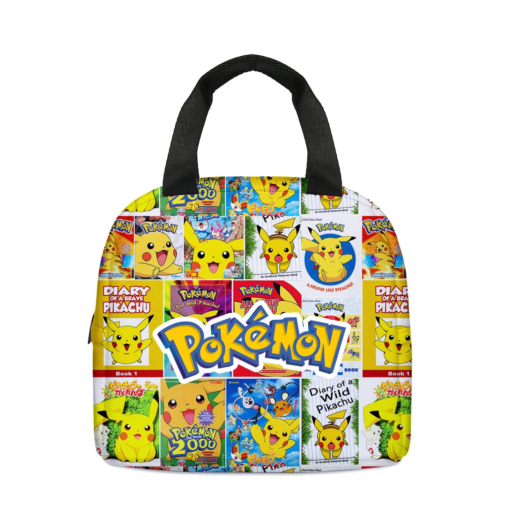 Pikachu Pokemon POKEMON Meal Bag Cartoon Tote Bag Ice Bag Children's ...