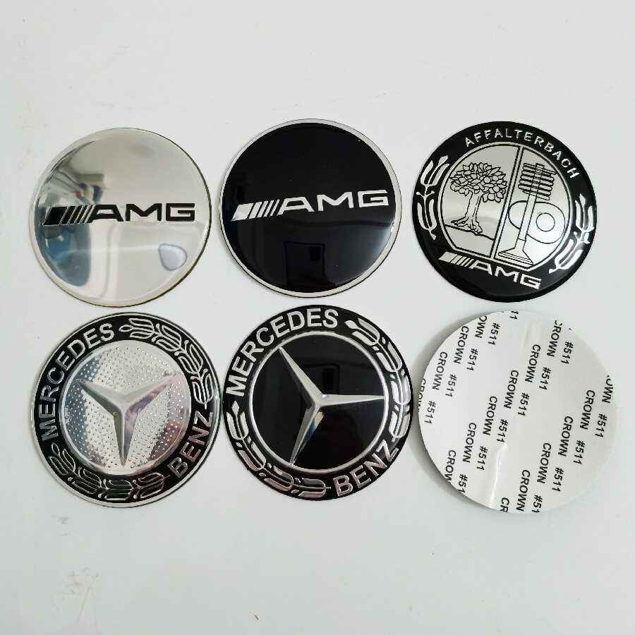 【Ready Stock】 65mm Benz Wheel Cover Sticker Wheel Hub Caps Tire Center ...