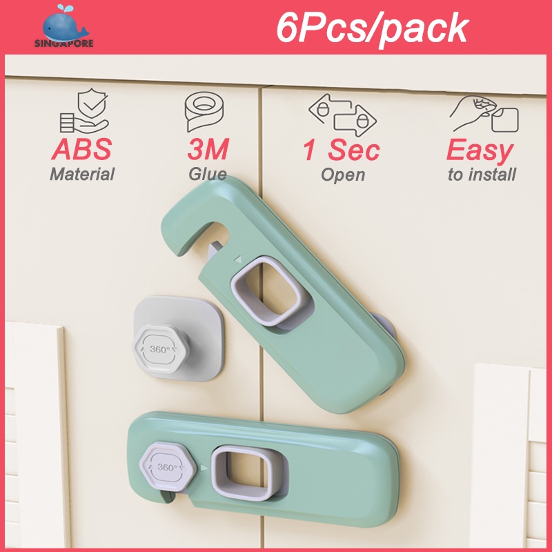 [SG LOCAL 5PCS ] Child Locks cabinet Child locks drawer Baby lock Kid ...