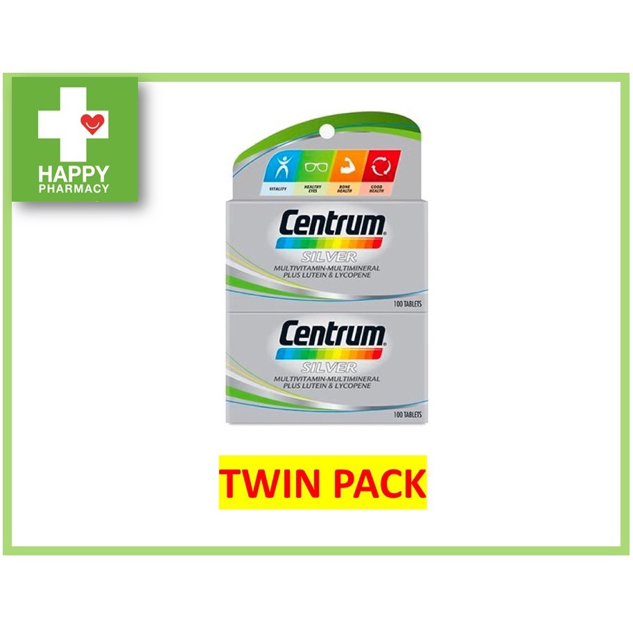 Centrum Silver Multivitamins + Minerals TWIN PACK (100's+100's ...