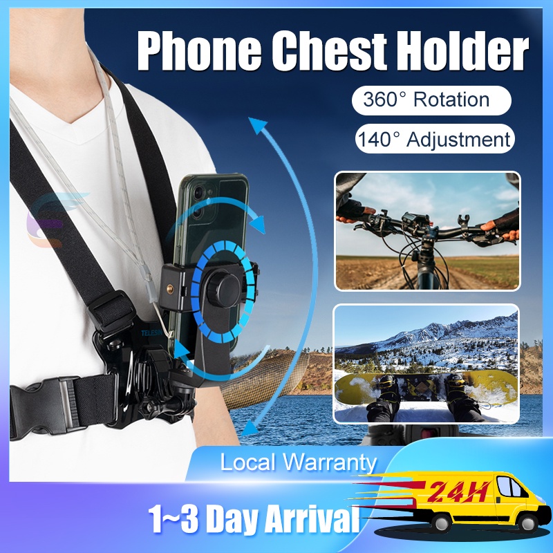 Mobile Phone Chest Strap Phone Holder go pro Mount Harness Strap Cell ...