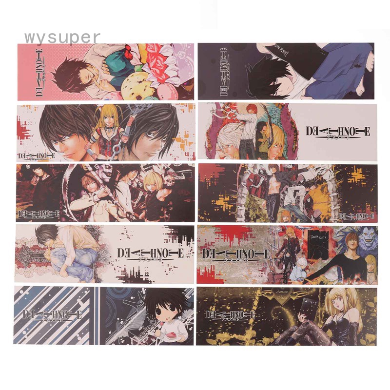 WY1 Anime Death Note Cartoon Bookmark Book Marks Gift Memo Card ...