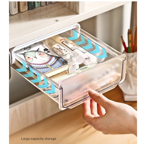 [Bundle] Large Size Under Desk Drawer Under Table Shelf Sliding Drawer ...