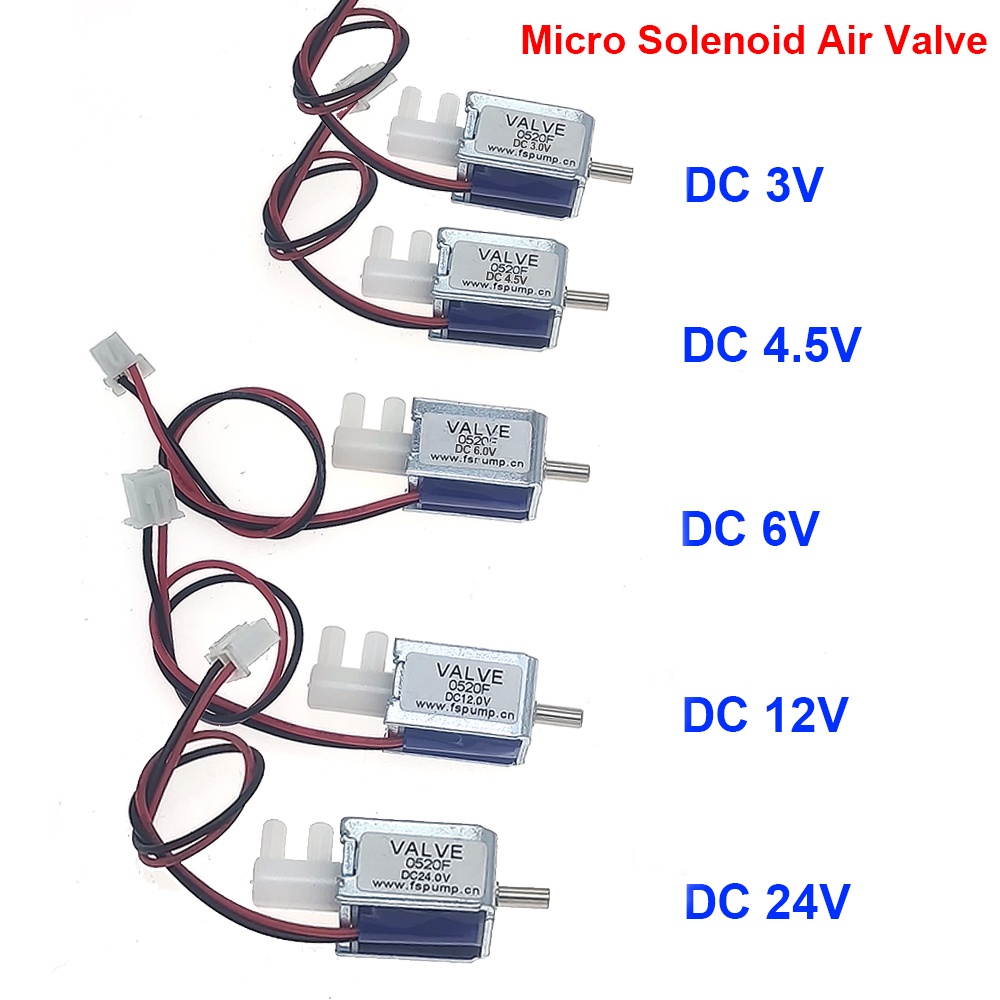 DC 4.5V 6V 12V 24V Mini Micro Solenoid Air valve 2-position 3-way Gas ...