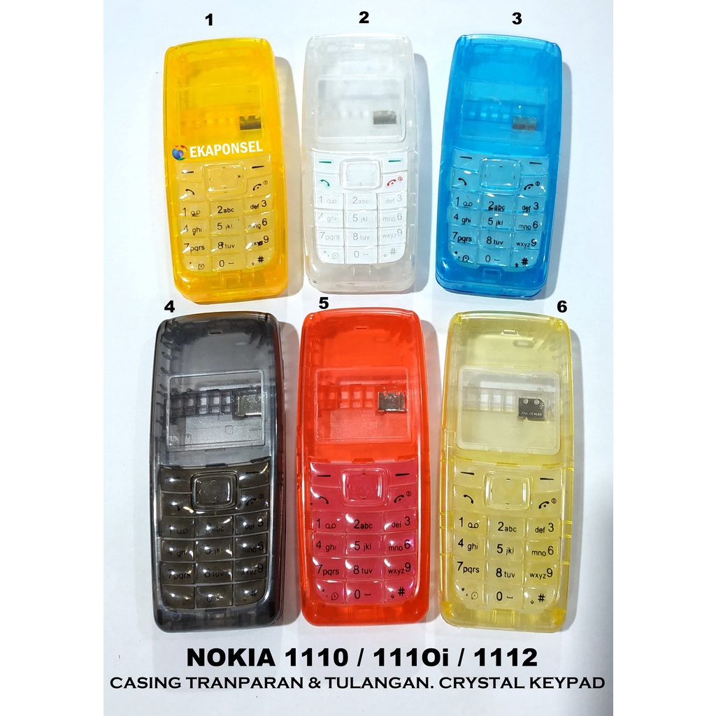 Nokia 1110/1112 CASING / HOUSING TRANSPARENT COLOR SAME BONE | Shopee ...