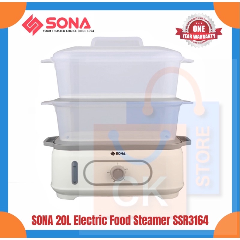 SONA 20L Electric Food Steamer SSR 3164 | SSR3164 (1 Year Warranty ...