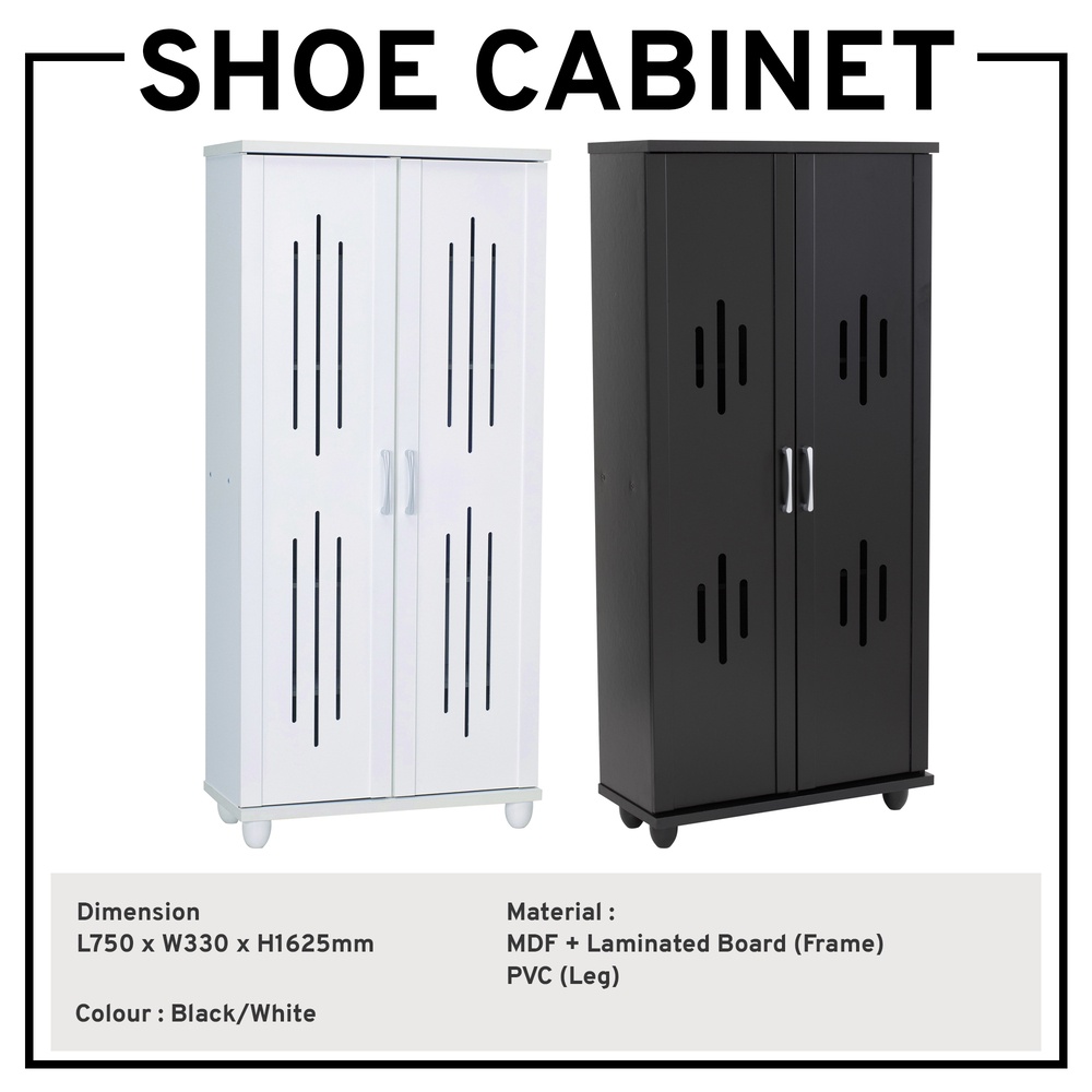 High Shoe Cabinet Swing Door Shoe Rack Shoe Cabinet 2 Door Shoe Storage ...