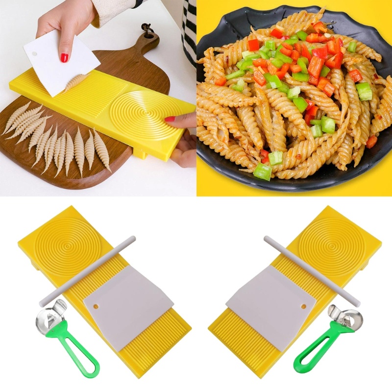 Quen Macaroni Pasta Board Set Kitchen Spaghetti Rolling Maker Pasta ...