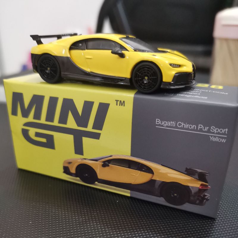 MINI GT Bugatti Chiron Pur Sport (Yellow) | Shopee Singapore