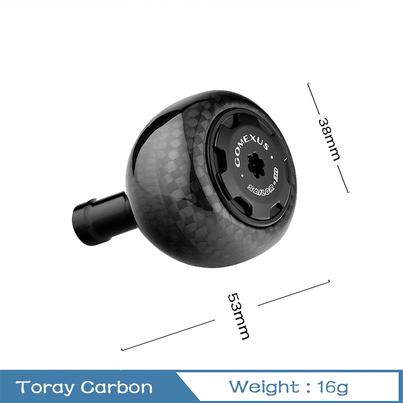 Gomexus Sailor 38 Carbon fiber reel knob for Shimano Twinpower Daiwa ...