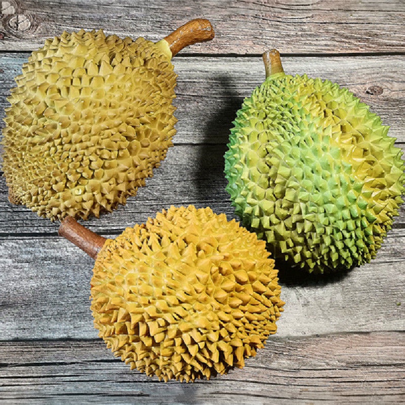 Plastic Fake Fruit Durian Model Artificial Gold Pillow Musang King ...