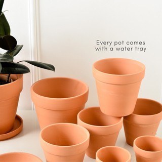 Bundle Set Terracotta Pottery Flower Pots | Red Pottery Pot | Porous ...
