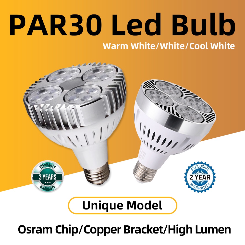 PAR30 LED Light 35W 40W PAR30 Bulb E27 Track Light 3000K/4000K/6000K ...