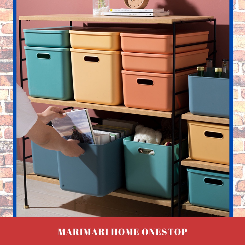 Multipurpose Storage Box with Lid Colourful Clothes Box Kotak Simpan ...
