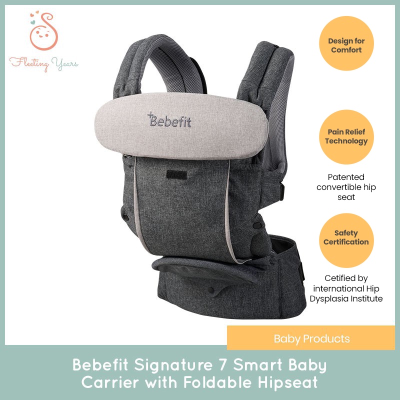 Patented hip seat - Bebefit Signature 7 Smart Baby Carrier with ...