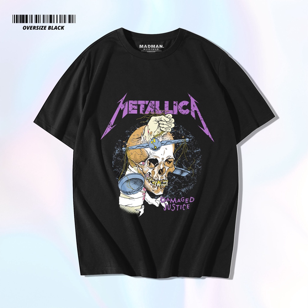 MADMAN Premium Metallica Oversized T-Shirt | Distro | Band | Top | HO ...
