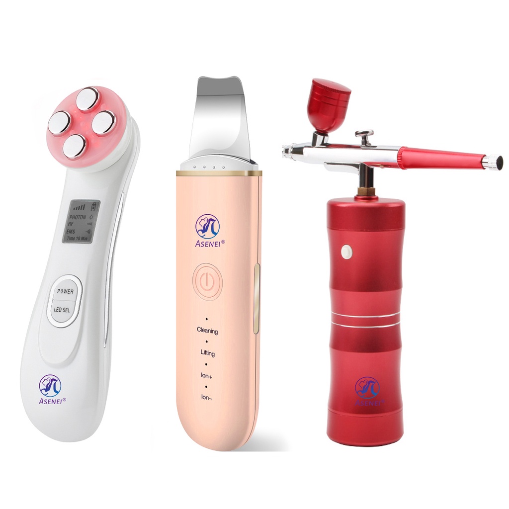 Asenei Ultrasonic Skin Scrubber Blackhead Acne Remover EMS RF Radio ...