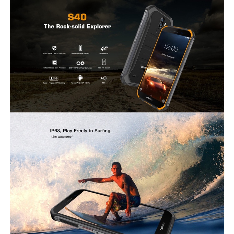 DOOGEE S40 Rugged Phone 3GB+32GB | Shopee Singapore