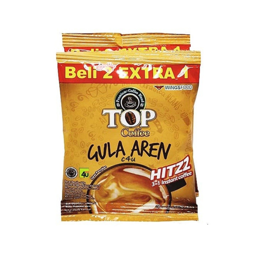 TOP COFFEE INSTANT COFFEE 3 IN 1 PALM SUGAR 1 PLAN CONTAINS 15 SACHETS ...