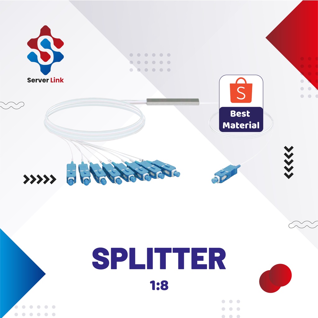 Plc Splitter 1:8 SC Passive Splitter PLC 1:8 Fiber Optic Splitter ...