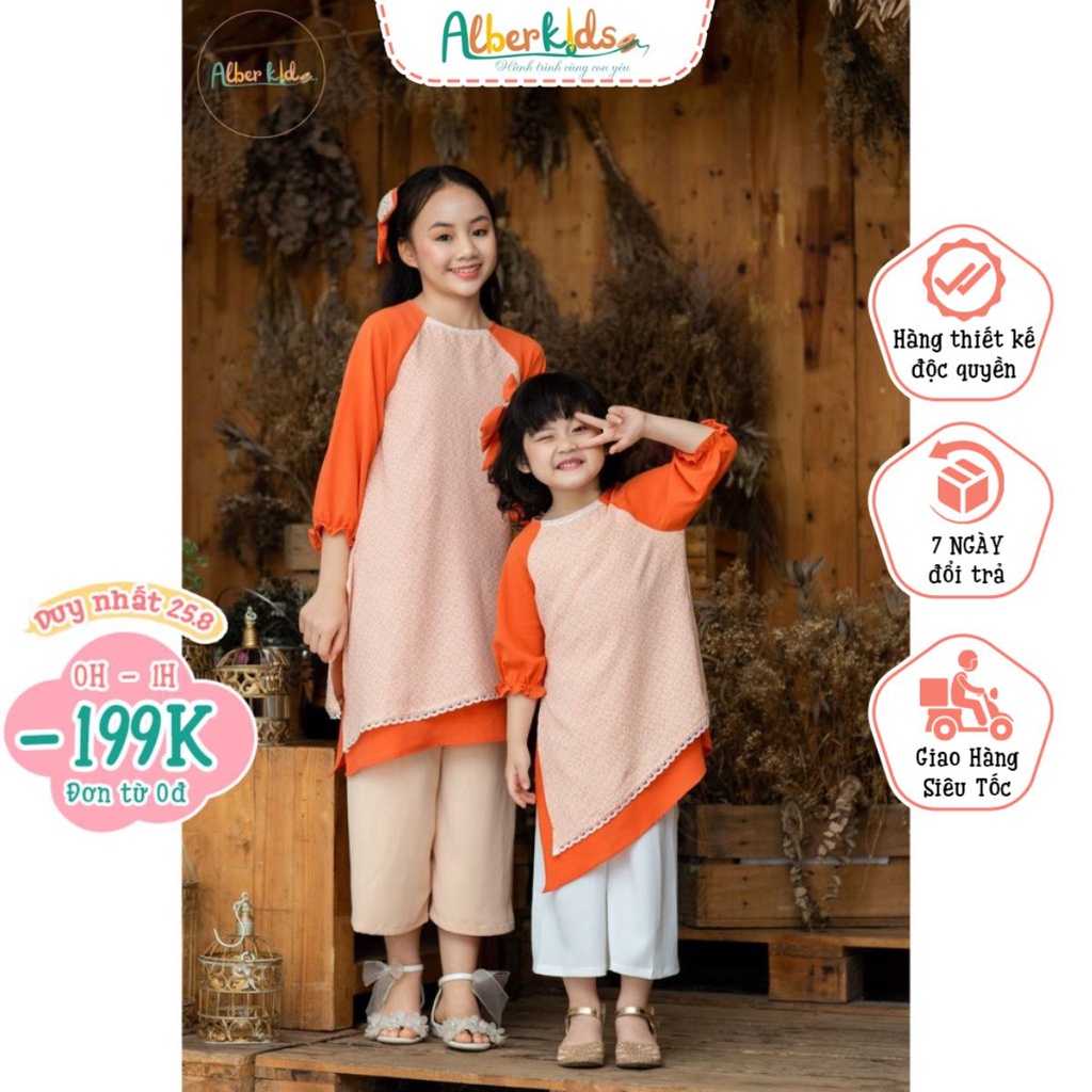 Innovative ao dai for girls Alber Kids Fashion Ao Dai | Shopee Singapore