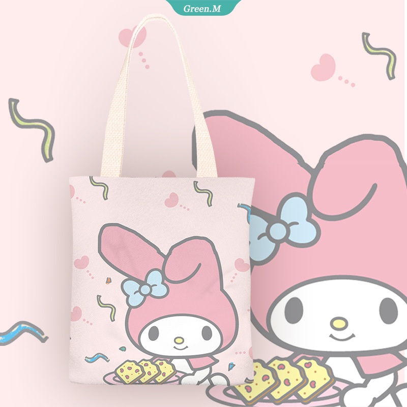 Sanrios Anime My Melody Canvas Shoulder Bag Cartoon Ladies Shopping ...