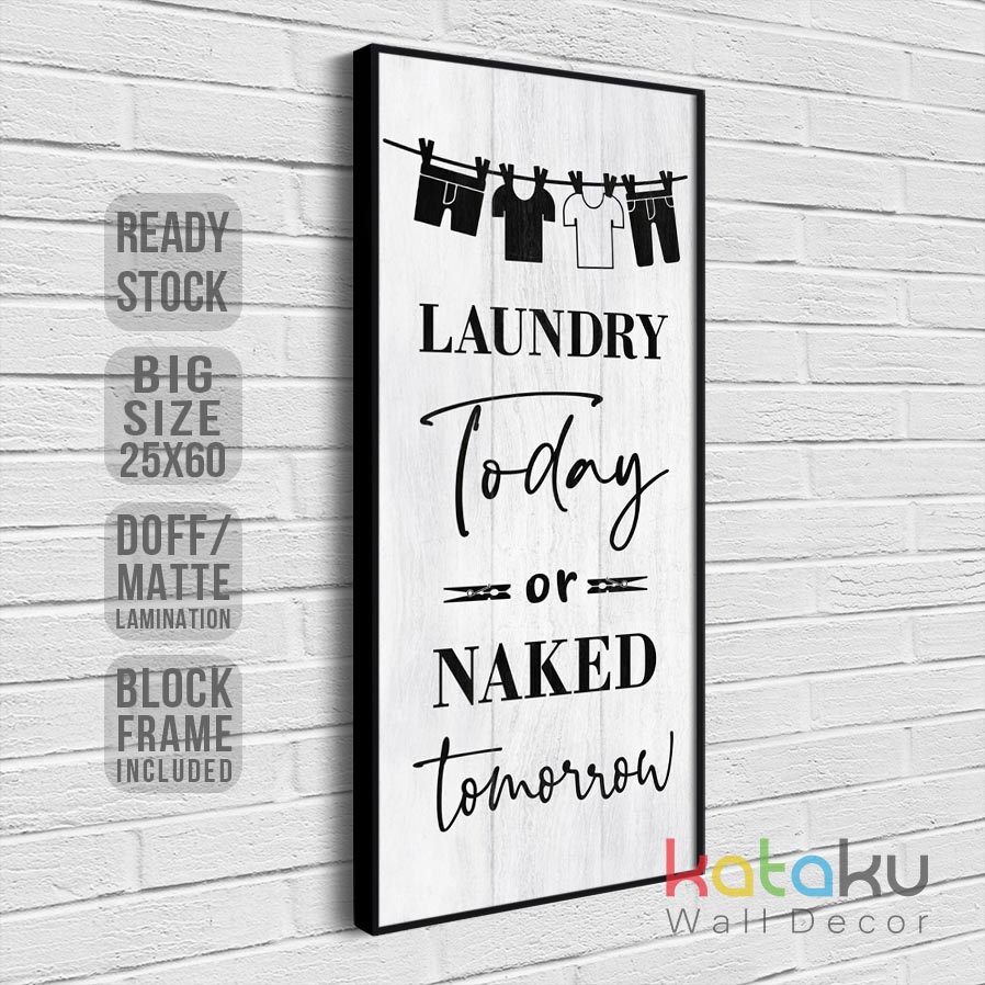 Laundry Today Writing Wall Poster Laundry Room Wall Display | Shopee ...