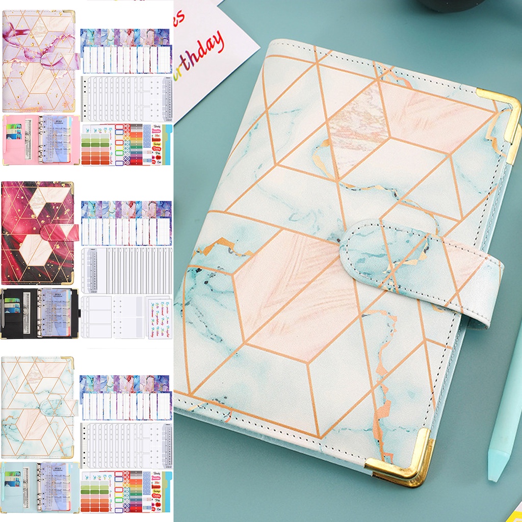 A6 Budget Ring Binders Set Money Saving Wallet Organizer Binder PU ...