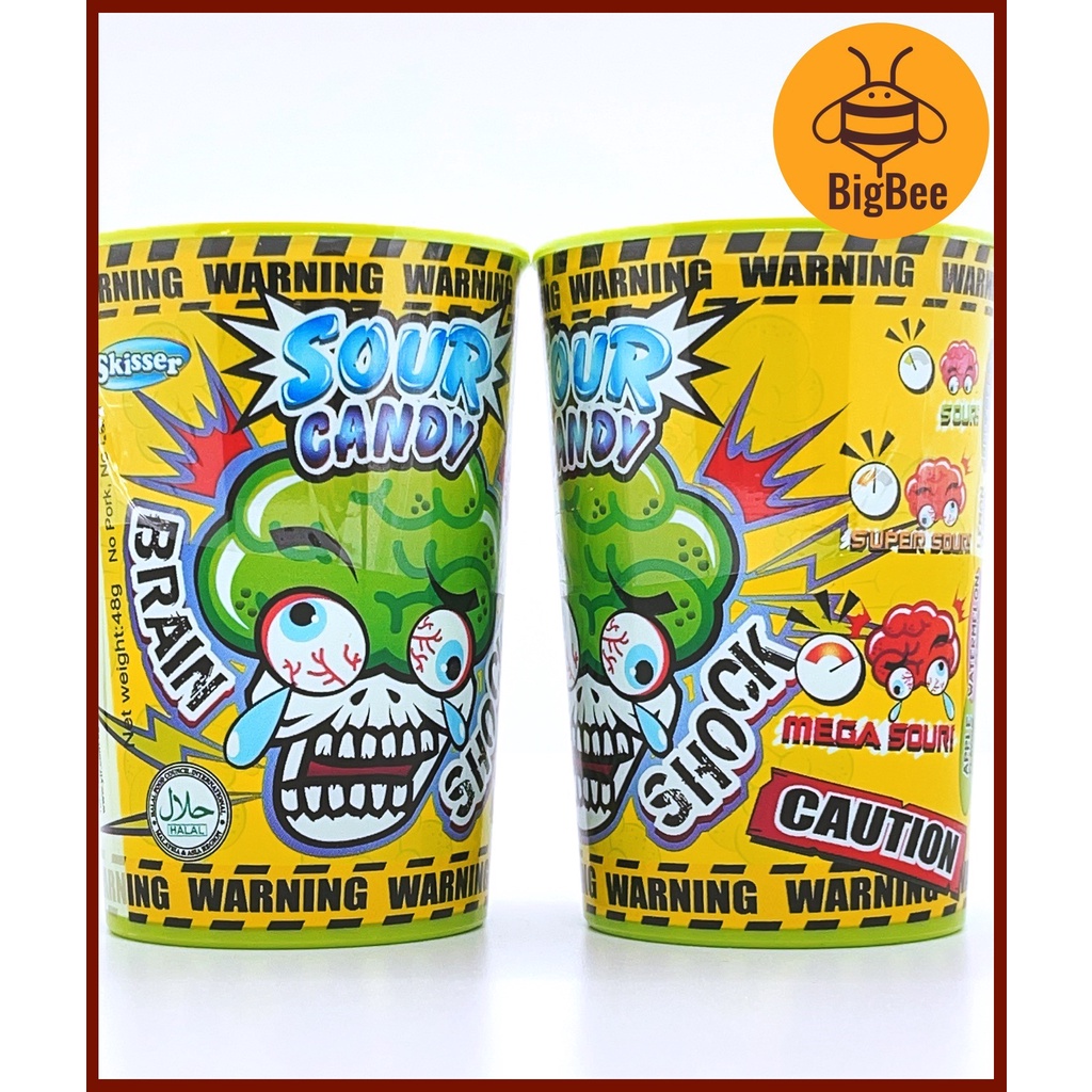 Skisser Brain Shock Sour Candy - 48g Super Sour Candy (Halal ...