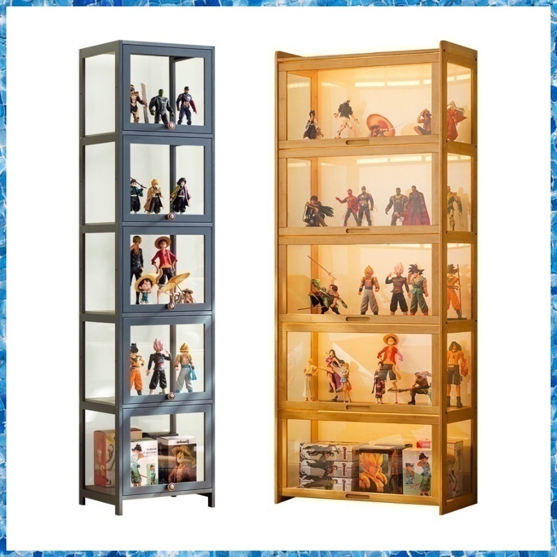 Display Cabinet Transparent Display Shelf Acrylic Shelves Toys Storage ...