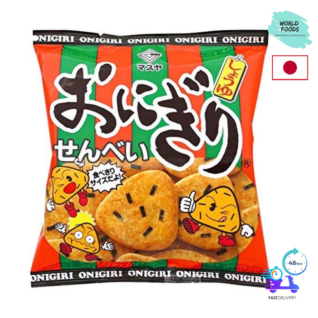 Japan Masuya Onigiri Senbei Soy Sauce Flavored Rice Crackers 108g ...