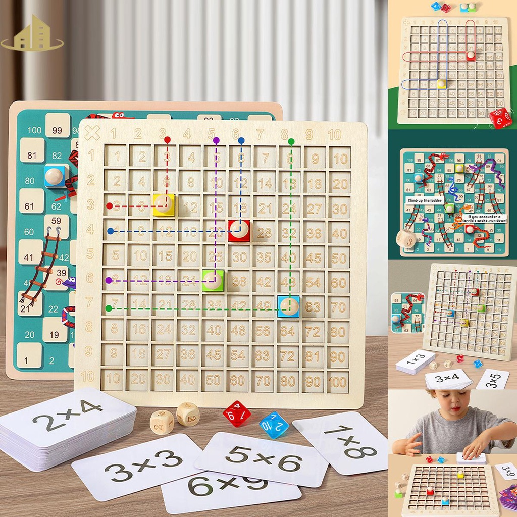 Wooden Math Multiplication/Addition Board Montessori Children Counting ...