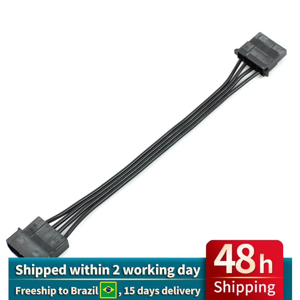 1x Computer Cables Large 4 Pin Male to Female 4P IDE Power Extension ...