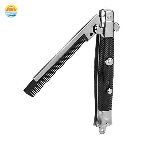 Foldable Pocket Comb, Switchblade Spring Pocket Oil Hair Comb Push ...